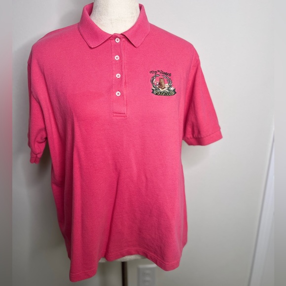 Tops | Vintage Polo Club Shirt In Pink With The Villages Emblem ...